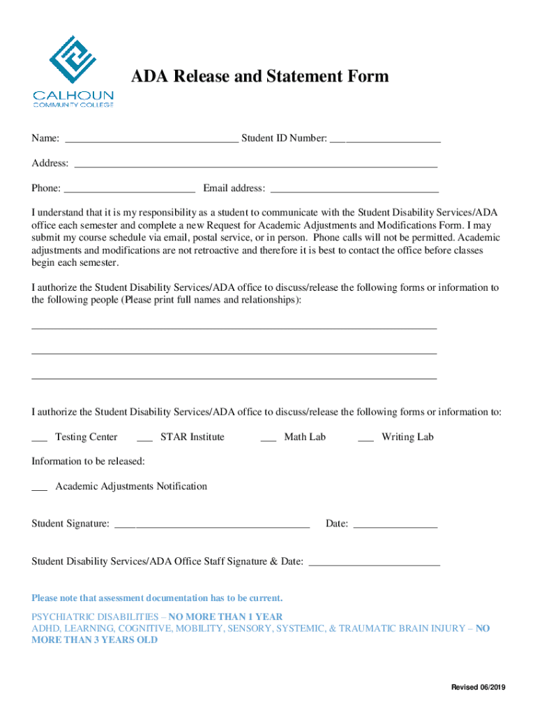 Fillable Online Troy University ADA Forms Fax Email Print - pdfFiller