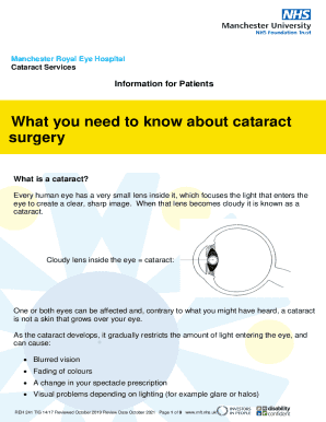 Fillable Online What you need to know about cataract surgery Fax Email Print - pdfFiller