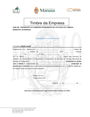 Preenchível Disponível Timbre da Empresa Fax Email Imprimir - pdfFiller