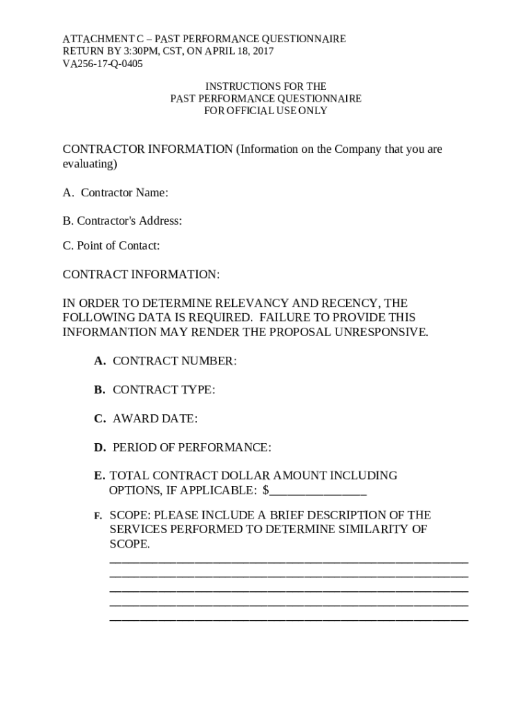 Presenting Past Perance and References Doc Template | pdfFiller