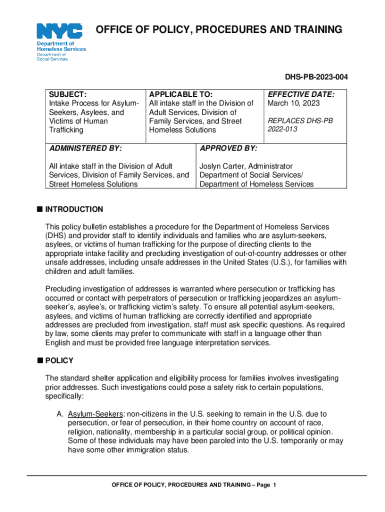 Fillable Online onlineresources wnylc NYC Opens 300-Household Intake ...