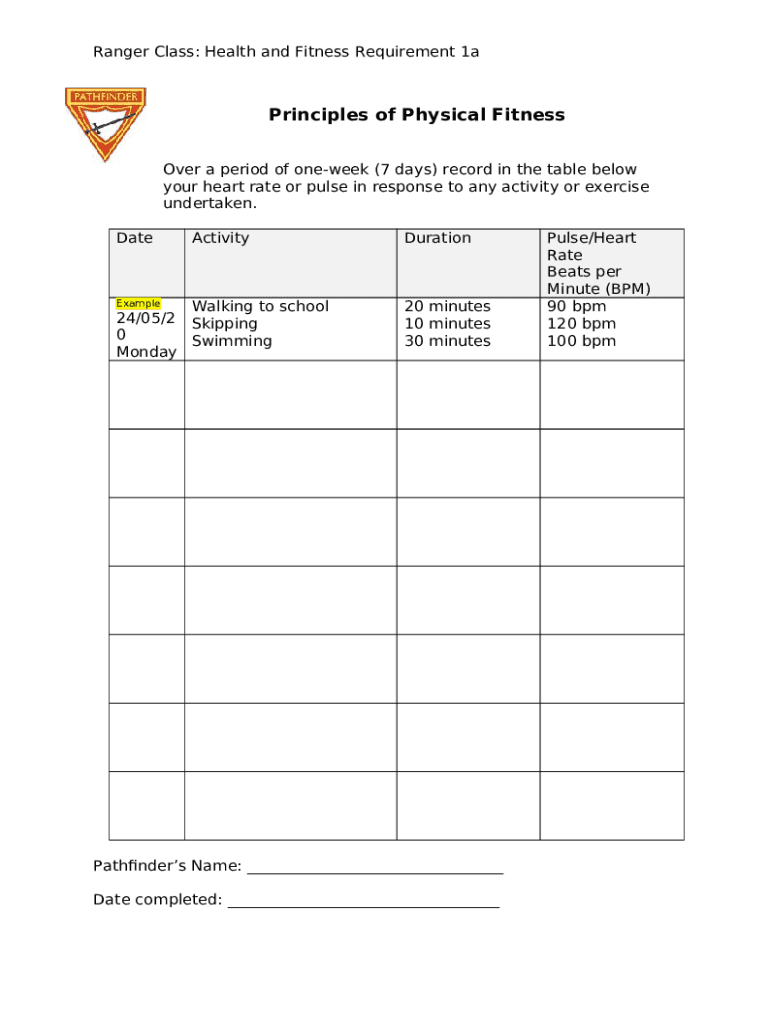 Target Heart Rate and Estimated Maximum Heart Rate Doc Template | pdfFiller