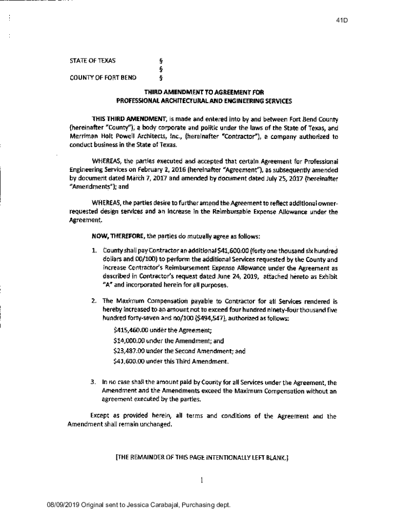 Fillable Online third amendment to employment contract Fax Email Print ...