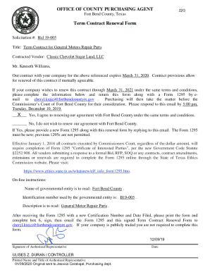 Fillable Online Term Contract Renewal Form X Fax Email Print - pdfFiller