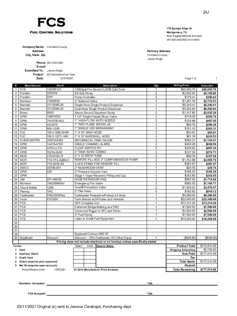 Fillable Online Brad Kageler - Owner - Fuel Control Solutions Fax Email ...