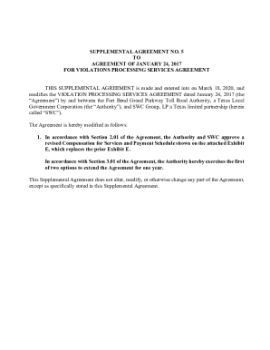 Fillable Online supplemental agreement for utility relocation cost Fax ...