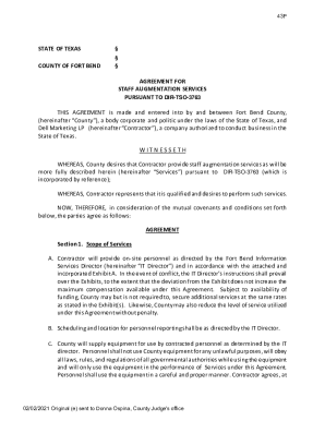 Fillable Online Master Agreement for Staff Augmentation Services Fax ...