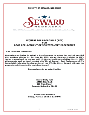 Fillable Online REQUEST FOR PROPOSALS (RFP) FOR ROOF REPLACEMENT ...