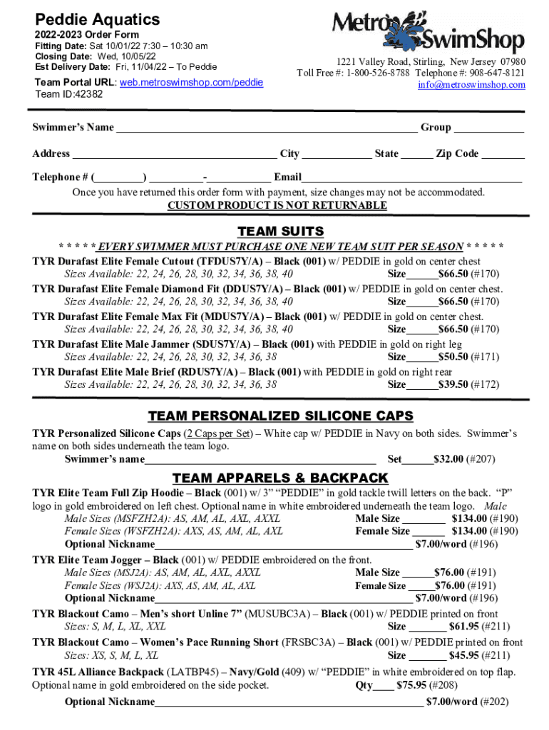 Fillable Online Open & Family Swim - Peddie Aquatic Center Fax Email ...