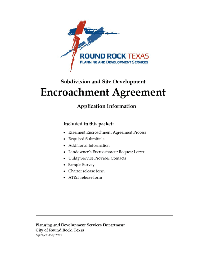 Fillable Online Easement Encroachment Agreement: Definition & Sample ...