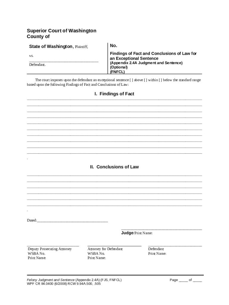 Findings Of Fact And Conclusions Of Law For Exceptional ... Doc ...