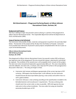 Fillable Online Rock Quarry Park at Edison Johnson Recreation Center ...