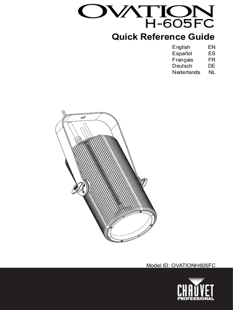 Remplissable En Ligne Ovation H-605FC Quick Reference Guide Multilanguage 5 Rev 8 Fax Email ...