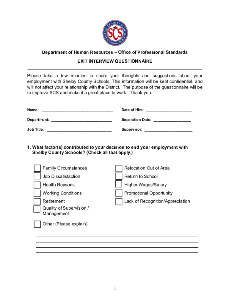 Fillable Online Sample Exit Interview Letter Fax Email Print - pdfFiller