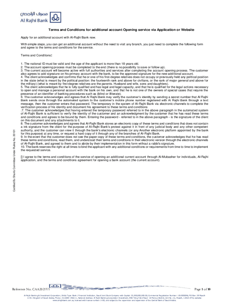 Fillable Online Apply now for a 'Current Account' at Al Rajhi Bank. Fax ...