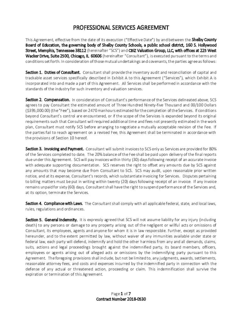 Fillable Online PROFESSIONAL SERVICE AGREEMENT Fax Email Print - pdfFiller