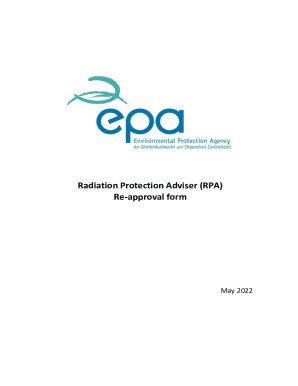 Fillable Online Radiation Protection Adviser (RPA) Re-approval form Fax ...