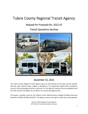 Fillable Online tulare county - regional transit agency Fax Email Print ...