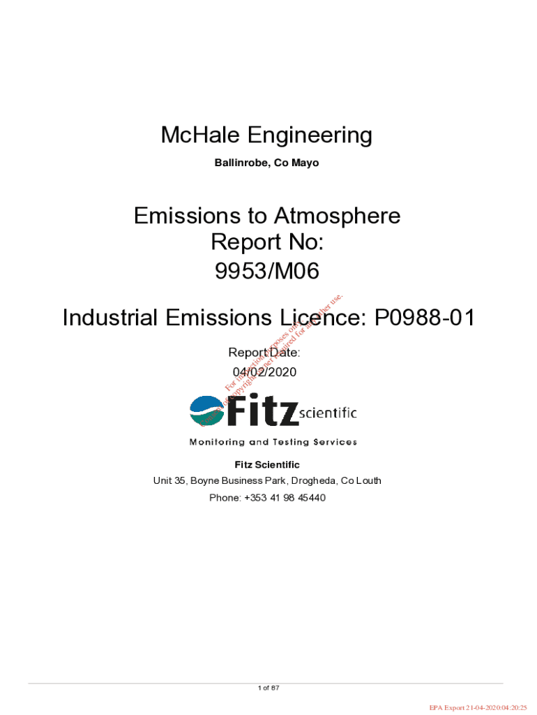 Fillable Online Industrial Emissions Licence: P0988-01 Fax Email Print ...