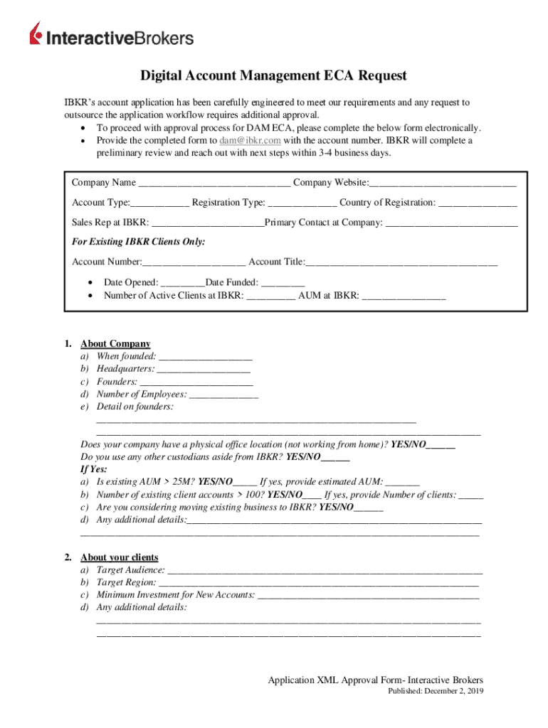 Fillable Online Digital Account Management ECA Request Fax Email Print ...
