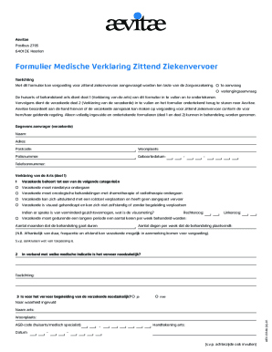 Invulbaar Online Formulier Medische Verklaring Zittend ... - Van Gerwen ...
