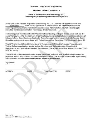 Fillable Online DoD ESI BLANKET PURCHASE AGREEMENT GENERAL ... Fax ...