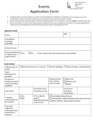 Fillable Online Indoor Special Event Facility Request Form Fax Email ...