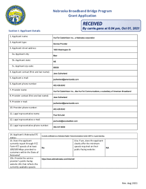 Fillable Online psc nebraska NBBP Application (Huntel Cablevision Inc ...