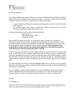 Fillable Online Affidavit of Identity Theft Submission Package ...