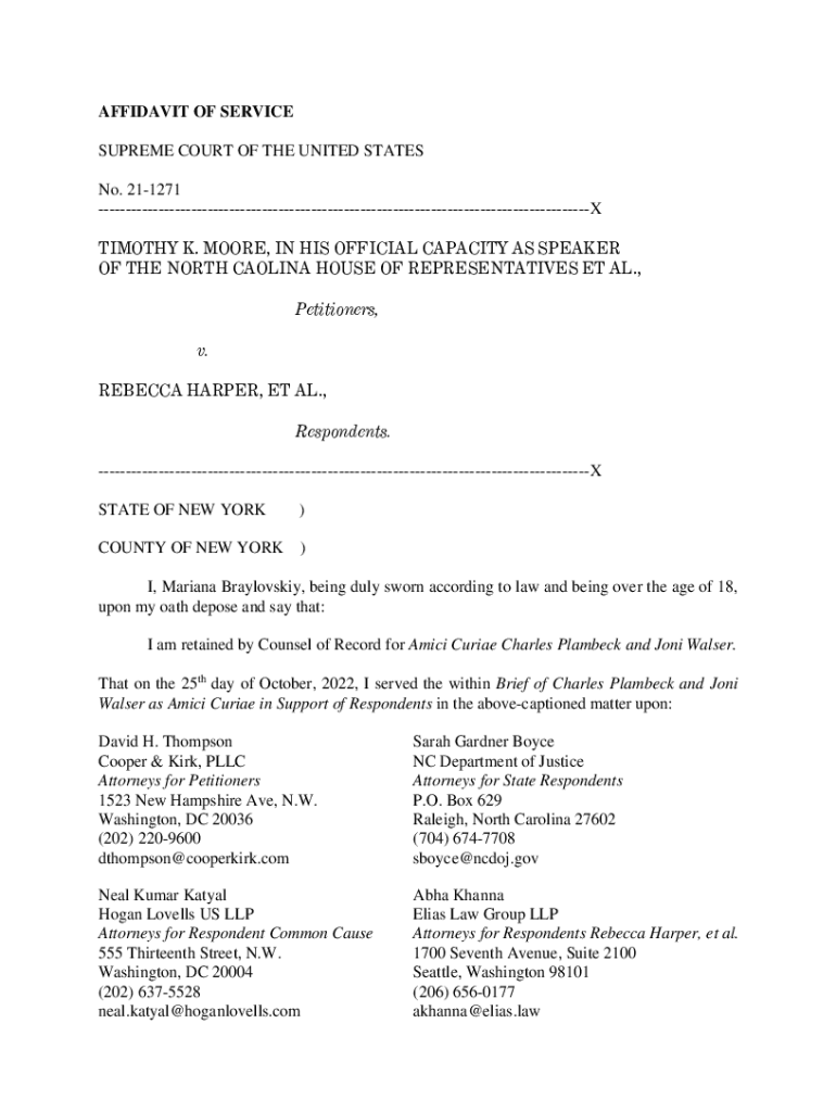 Fillable Online No. 21-1271 TIMOTHY K. MOORE, in his official capacity ...