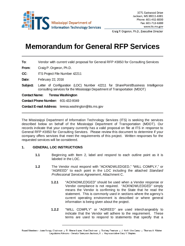 Letters of Configuration (LOC) Doc Template | pdfFiller
