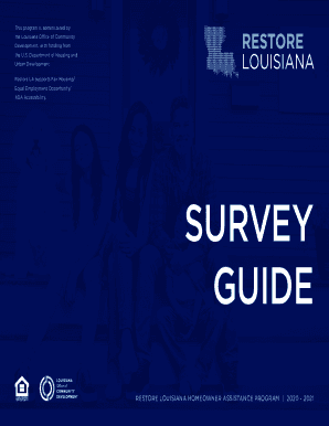 Fillable Online RESTORE LOUISIANA HOMEOWNER ASSISTANCE ... Fax Email ...
