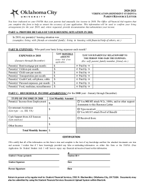 Fillable Online PARENT RESOURCE LETTER Fax Email Print - pdfFiller