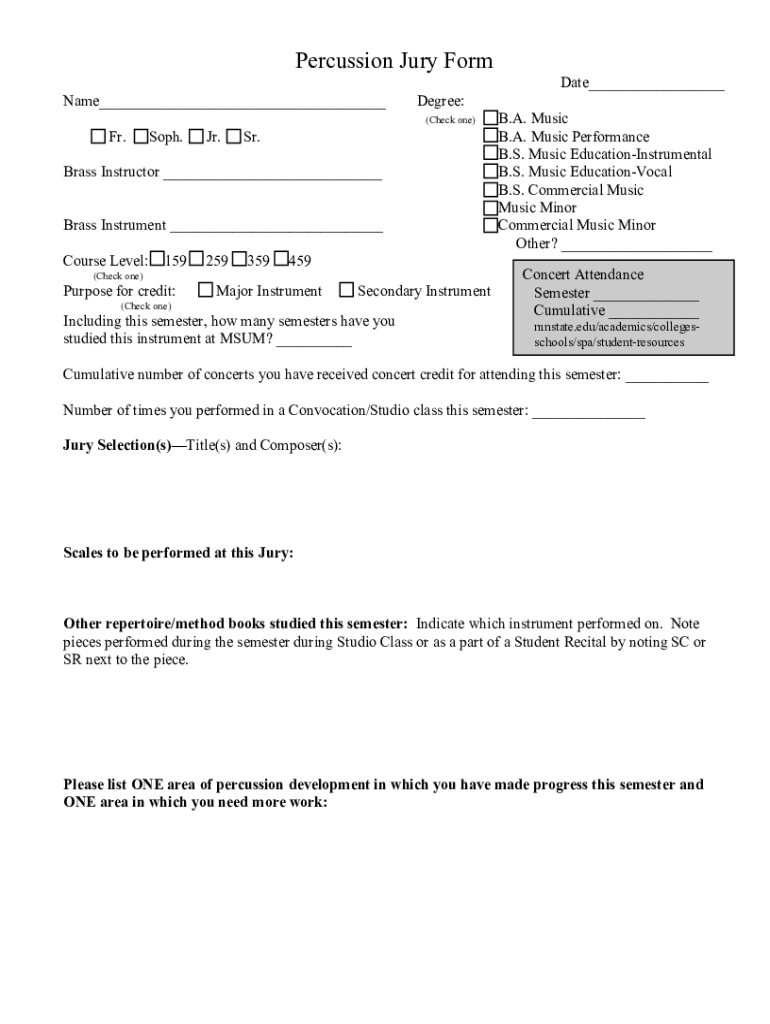 Fillable Online BRASS JURY form Fax Email Print - pdfFiller