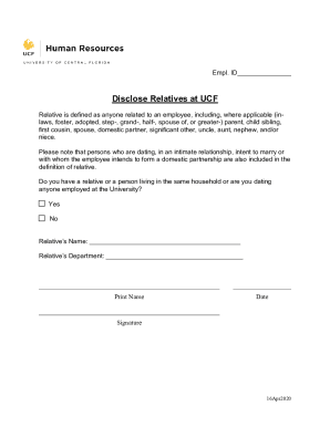 Fillable Online hr ucf AA-21 Disclosure Guidance Fax Email Print ...