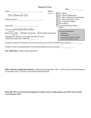 Fillable Online String Jury Form Fax Email Print - pdfFiller