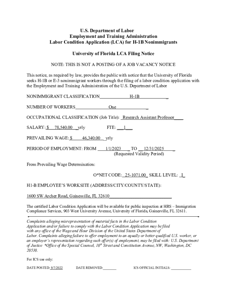 Fillable Online LCA-Research Assistant Professor - HR Calendar Fax ...