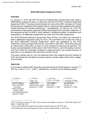 Fillable Online 1 SCIS Differential Assignment Policy Preamble On ...