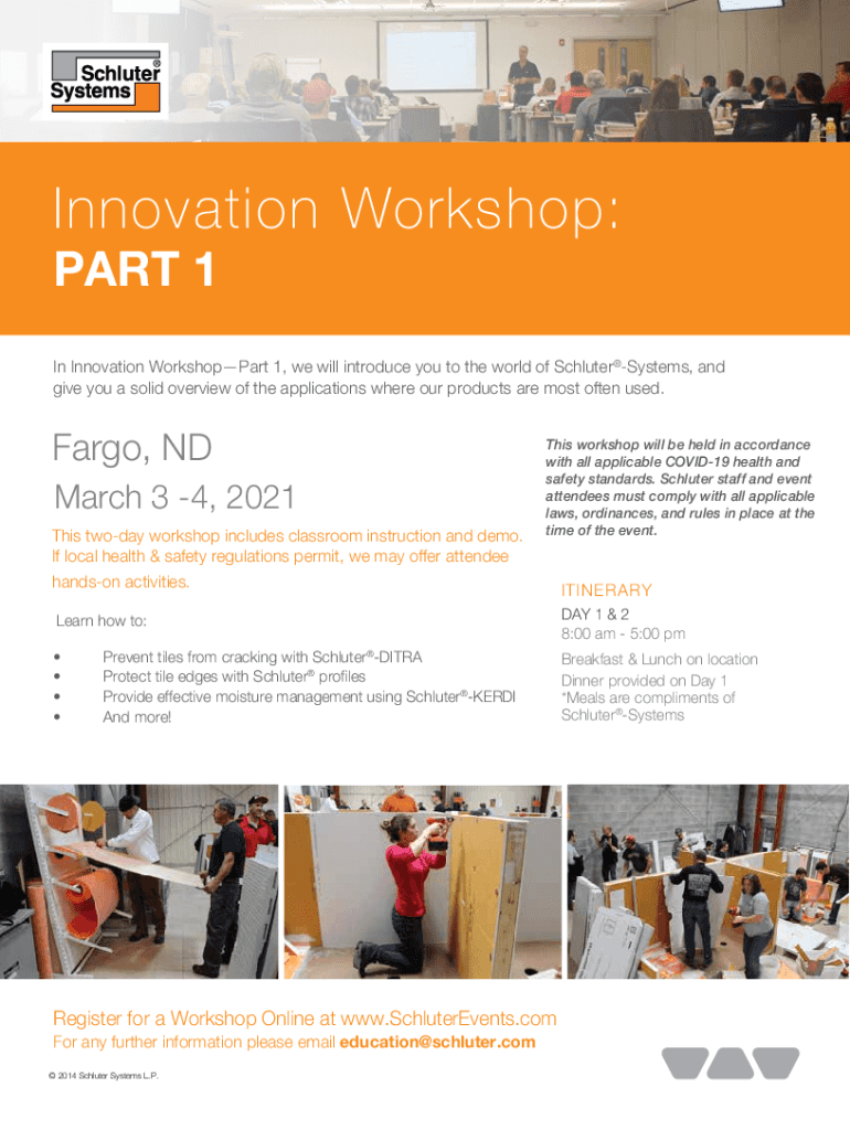 Fillable Online Innovation Workshop: PART 1 Dallas/Fort Worth ...