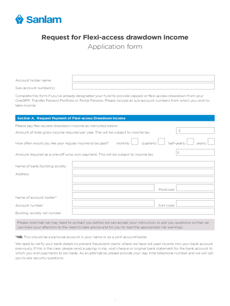 Fillable Online What is flexible retirement income (pension drawdown ...