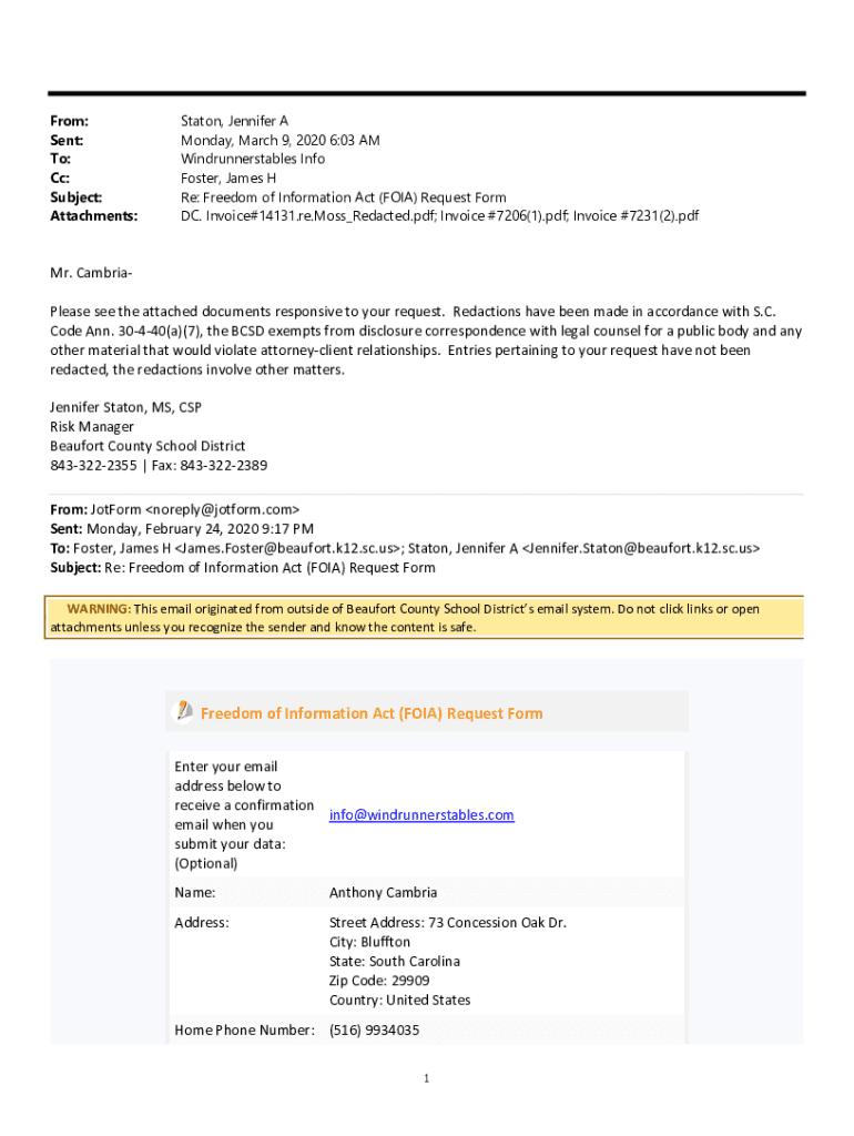 Fillable Online Freedom of Information Act (FOIA) - Washington, DC Fax ...