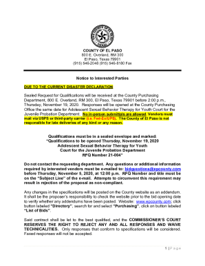Fillable Online Notice to Interested Parties Sealed Request for ... Fax ...