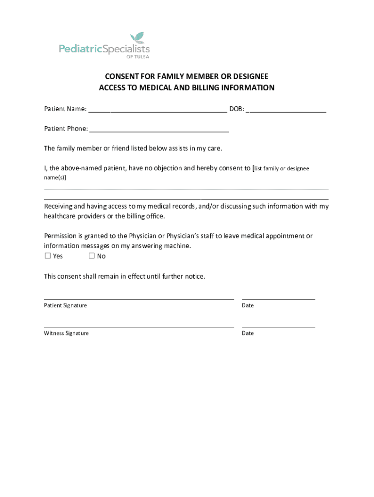 Fillable Online Coastal Family Health Consent Form Fax Email Print ...