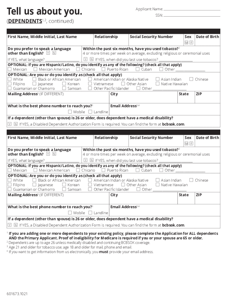 Fillable Online Tell us about you Fax Email Print - pdfFiller