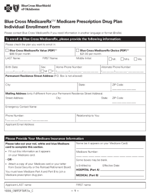 Fillable Online Medicare PDP Enrollment Forms Fax Email Print - pdfFiller