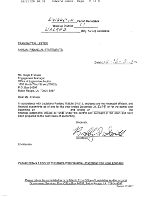 Fillable Online Livingston Parish Constable Ward 11 Fax Email Print ...