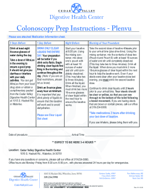 Fillable Online Colonoscopy Bowel Preparation Instructions: CLENPIQ Fax ...