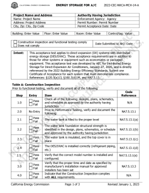 Fillable Online ENERGY STORAGE FOR A/C 2022-CEC-NRCA-MCH-14-A ... Fax ...