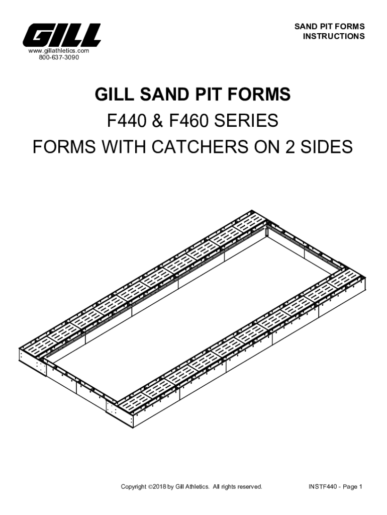 Fillable Online Gill Sand Pit Forms With Ledge For Cover Fax Email ...