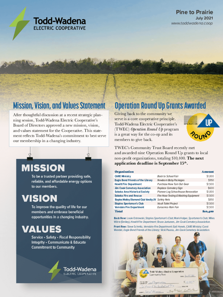 Fillable Online Mission, Vision, and Values Statement Fax Email Print - pdfFiller